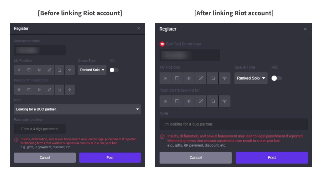 How to write a custom note for LFG – OP.GG Help Center
